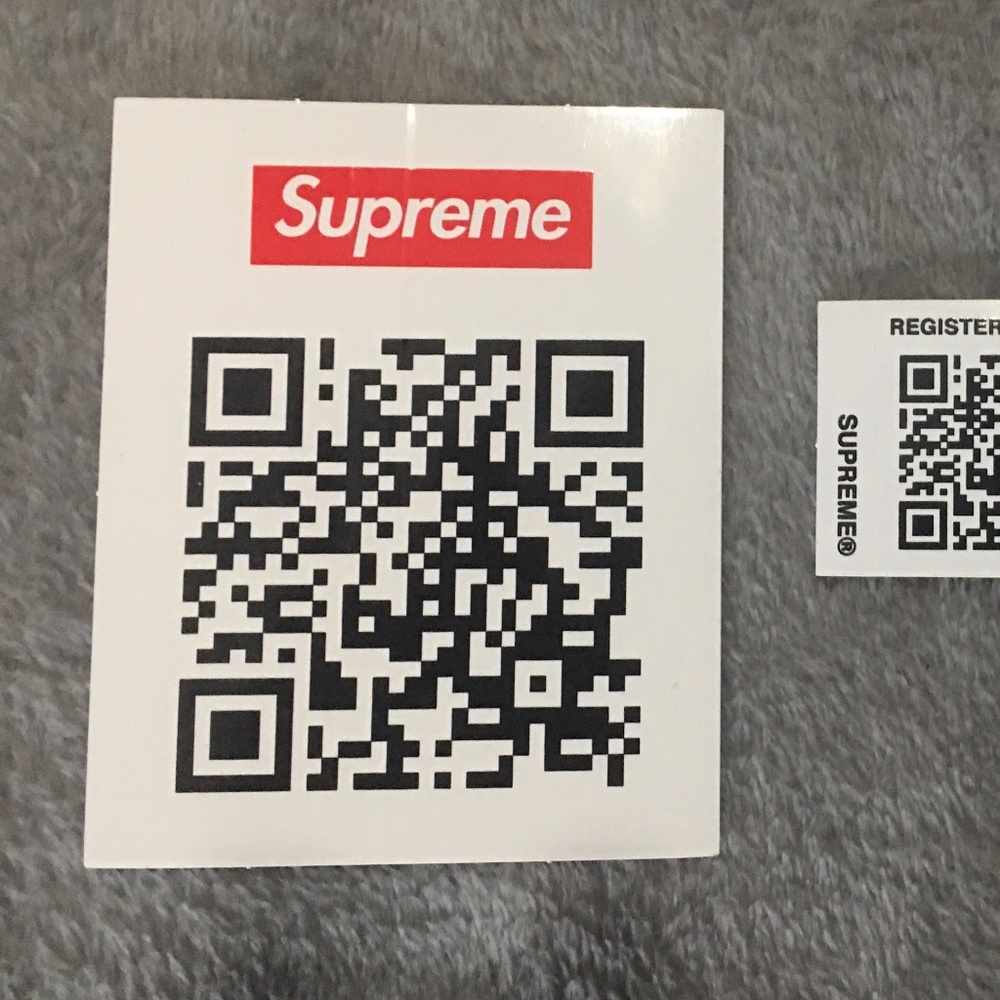 Supreme Qr Code Stickers Qr Code Box Logo Sticker Fw2… - Gem